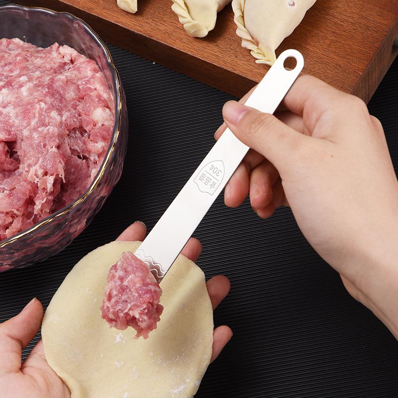 Buy 2 Pcs Stainless Steel Dumpling Spoon Filling Spoon Flat Spoon for ...