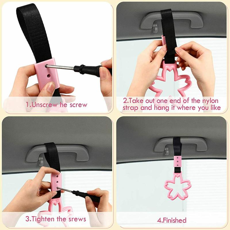 Cheap 2 Pcs Jdm Flower-shaped Hand Pull Strap Car Decorative Warning ...