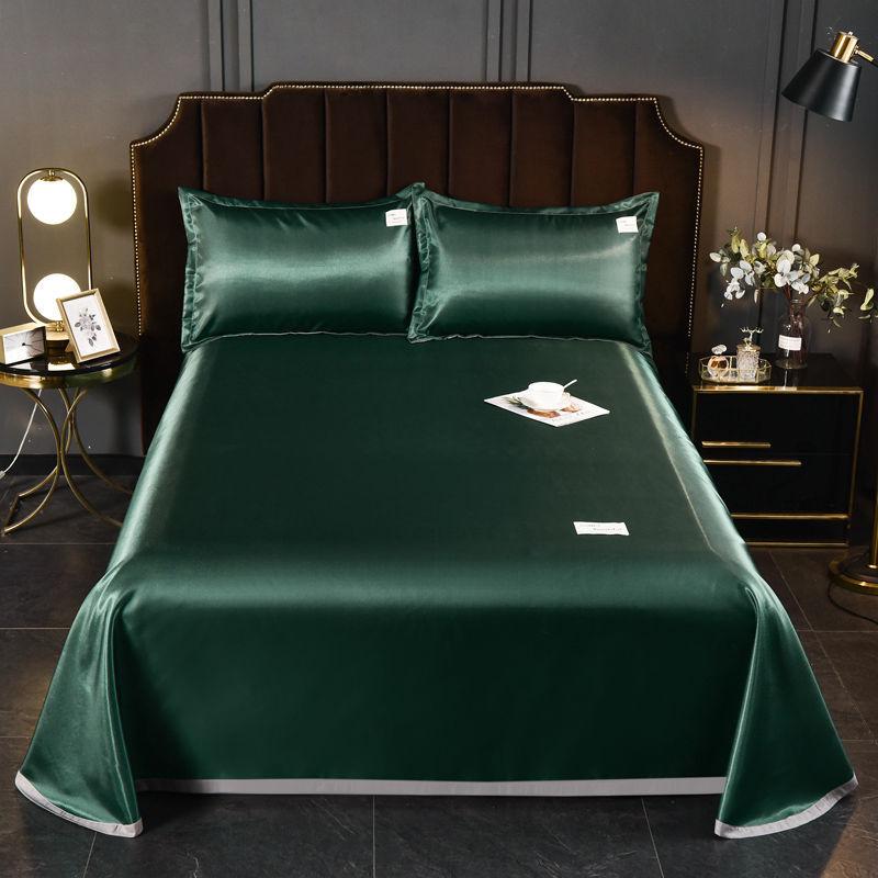 Buy Summer Ice Silk Sheets Three-Piece Double Bed Single Summer Sheets ...