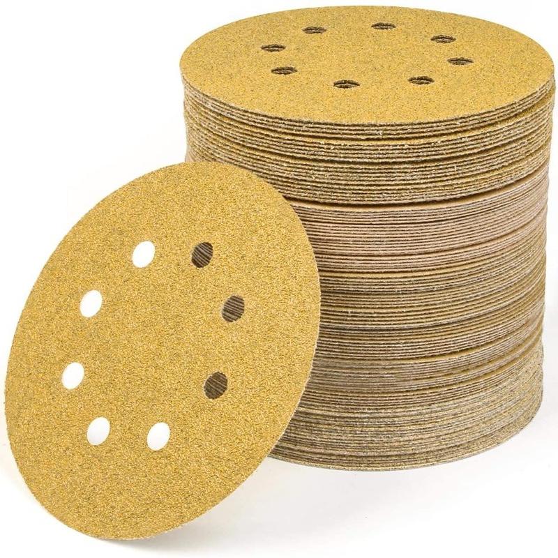 Buy 5 Inch 8 Hole Hook and Loop Sanding Discs 20pcs Each of 60/80/120 ...