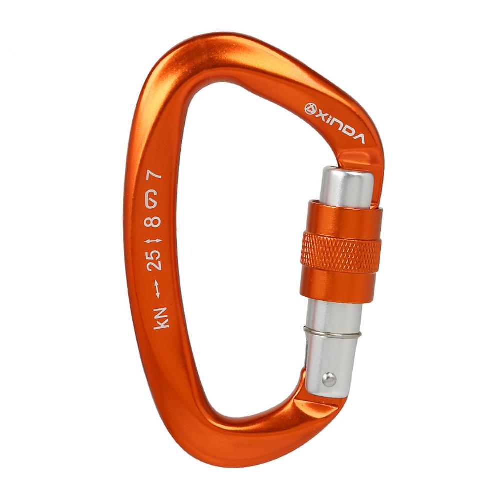 Buy 25KN D Shape Safety Lock Carabiner Outdoor Rock Climbing Buckle ...