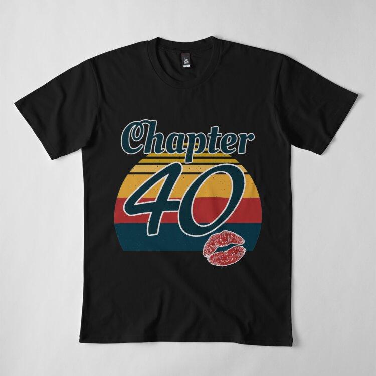 Buy Men Premium Cotton Harajuku T-Shirt Chapter 40 cute birthday gift ...