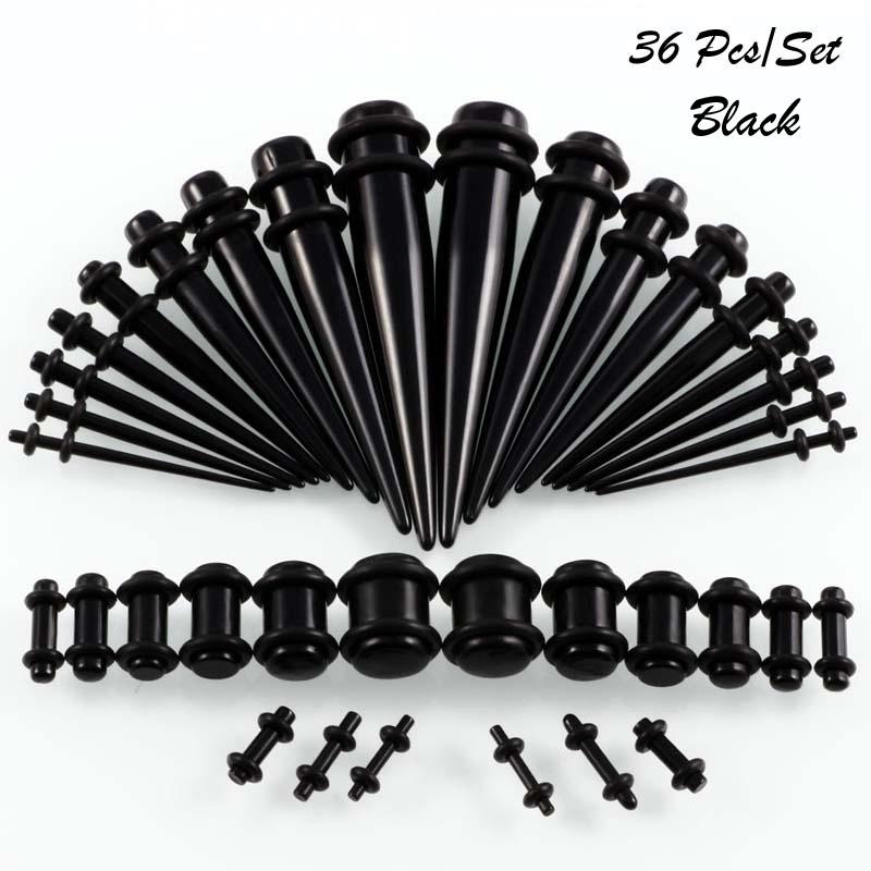 Ear Tunnel Plugs and Gauges Flesh Piercing Tapers Stretching Kit uygun ...