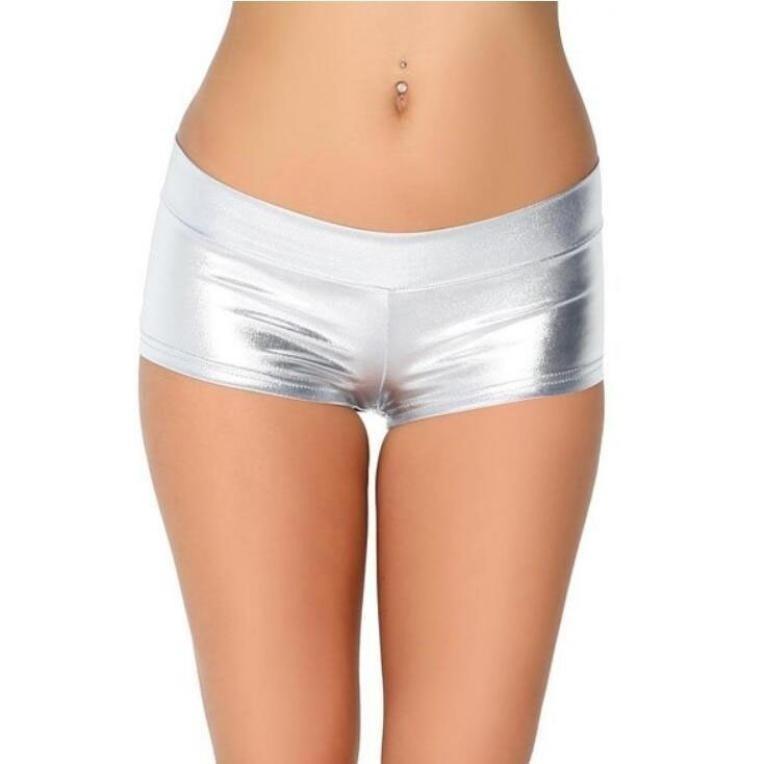 Women Metallic Rave Booty Dance Shorts Light Underwear Imitation Buy At