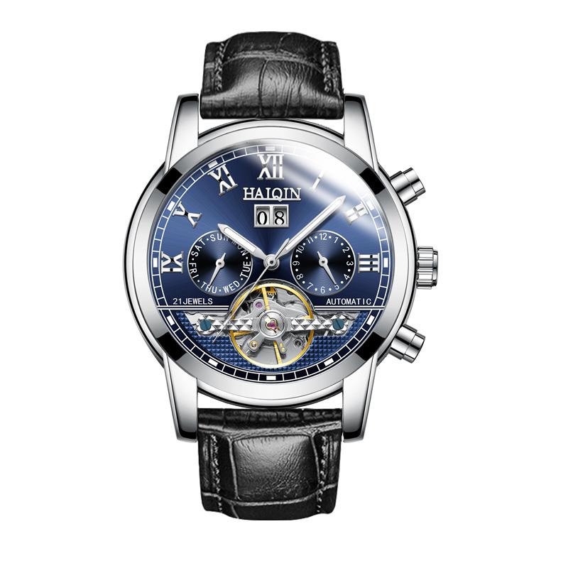 Cheap HAIQIN men's Tourbillon Waterproof mechanical watches | Joom