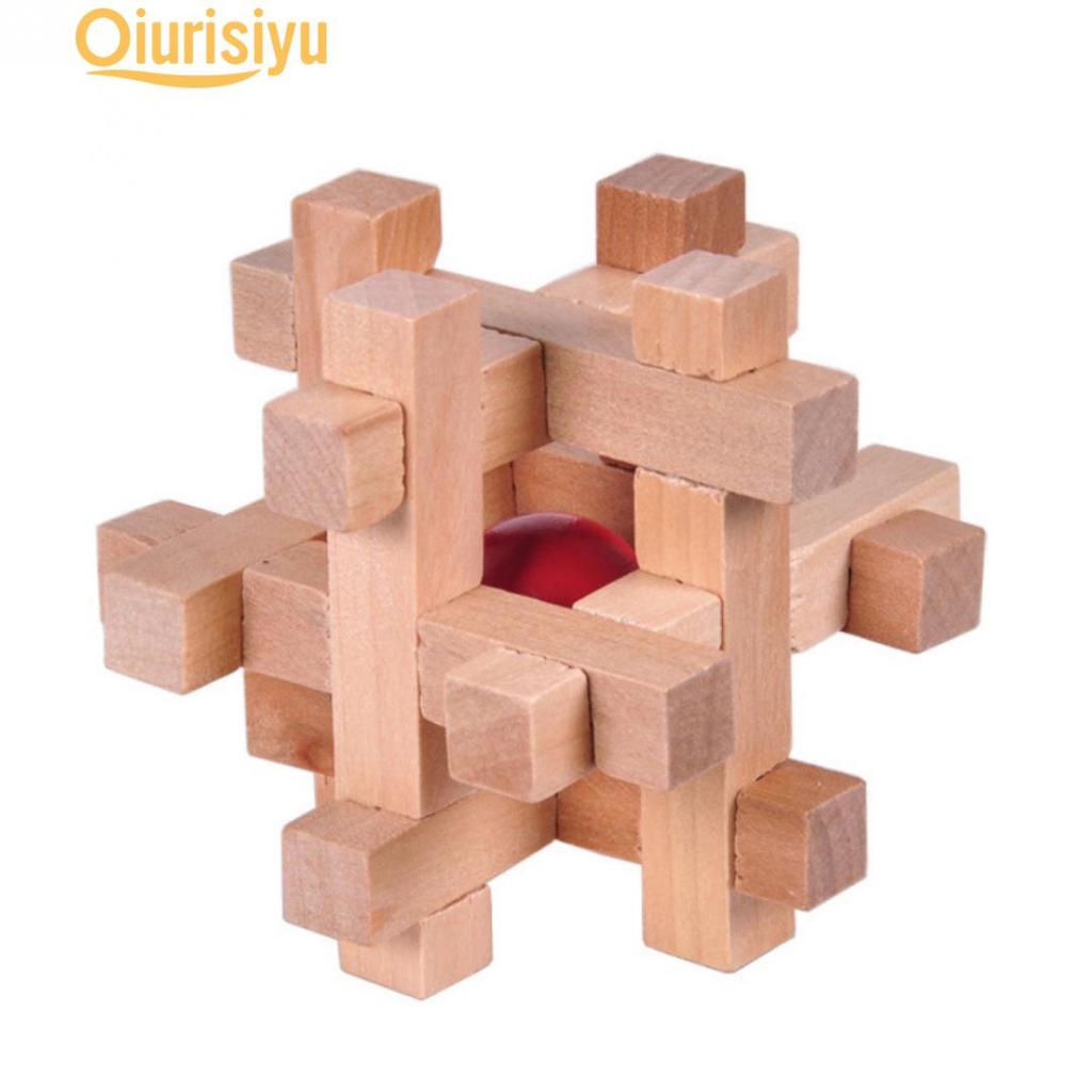 Wooden Kong Ming Luban Lock Ball In Cage Puzzle Educational Toys-buy at ...