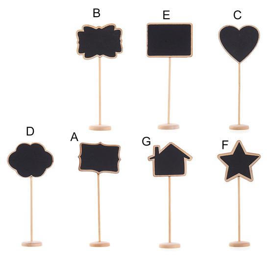 Cheap 10Pcs Excellent No Rough Edge Reusable Wood Message Chalkboard ...