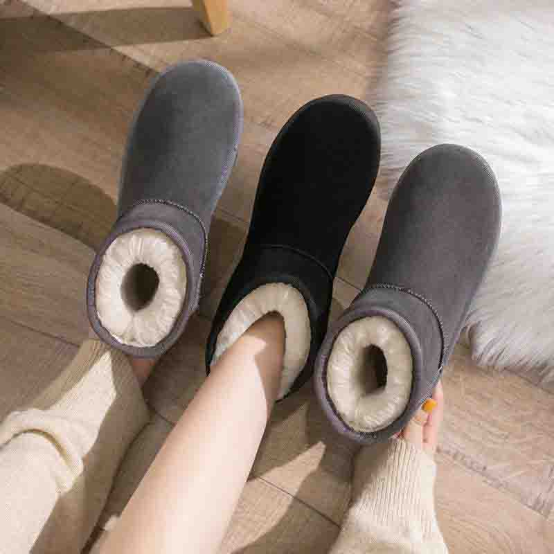 Buy Snow Boots Women's Autumn and Winter Thickening and Velvet Cotton ...