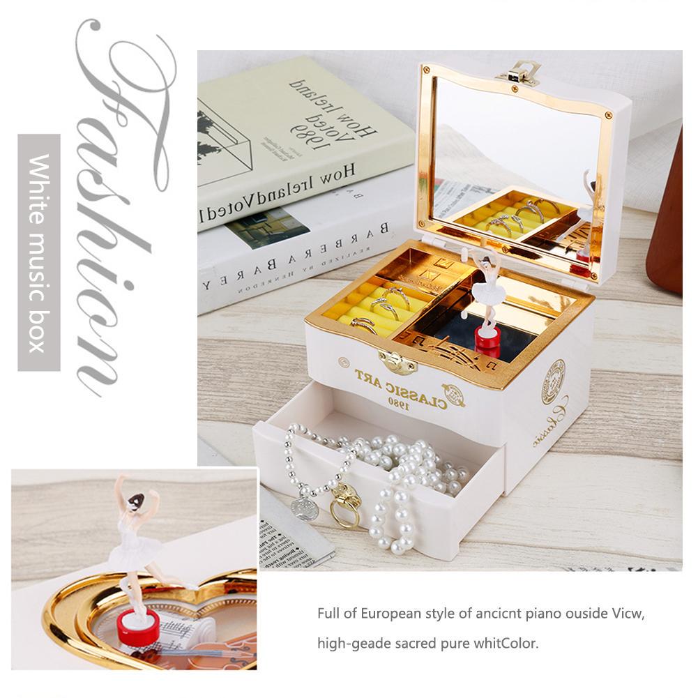 Buy Classic Rotating Dancer Piano Music Box Clockwork Plastic Jewelry ...