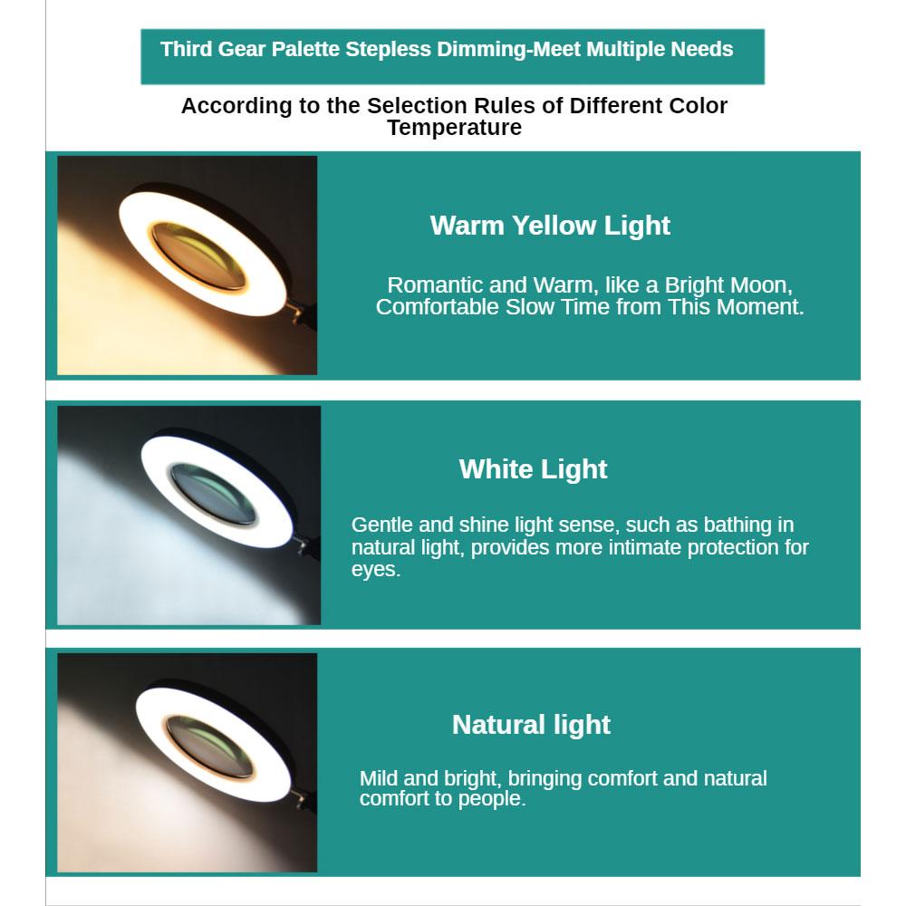 Cheap 8X Illuminated Magnifier USB 3 Colors 120 LED Magnifying Glass ...