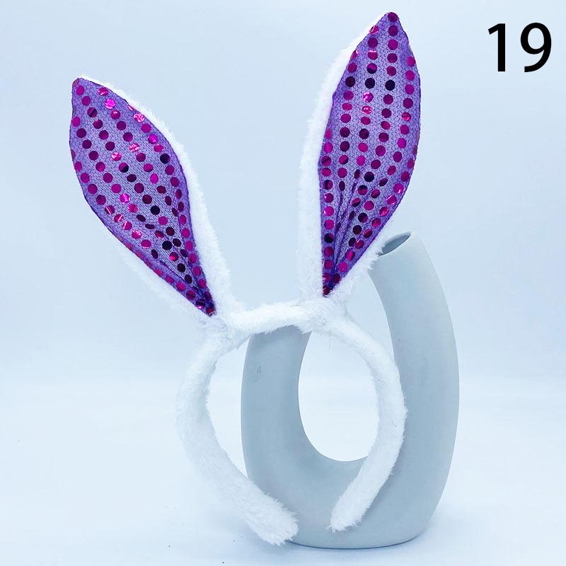 Adult Kids Cute Rabbit Ear Headband Prop Plush Hairband Bunny Ear ...