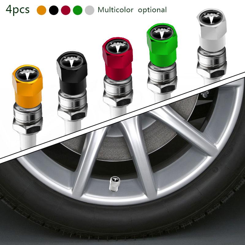 Buy 4x Metal Hexagonal Auto Parts Valve Cover with Car Logo Tire Valve ...