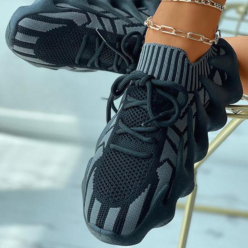 Buy Fashion Volcano Bottom Women Light Sneakers Solid Color Mesh ...