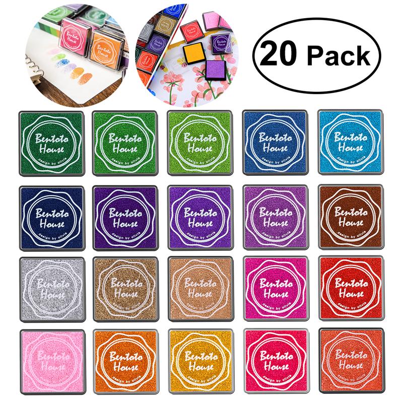 Buy 20pcs Multi-colored Giant Ink Pads Stamp Pads for DIY Craft ...