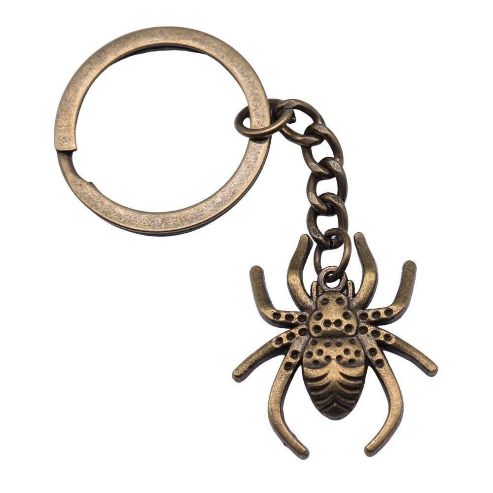 Cheap 1 piece Spider Charms Key Chains Antique Bronze Color Zinc Alloy ...
