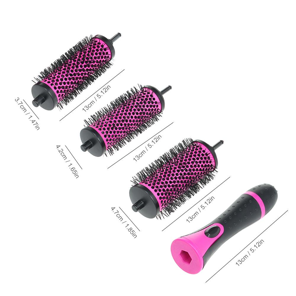 Buy Round Brush Set with Detachable Barrels Nylon Bristles Set of 3 ...