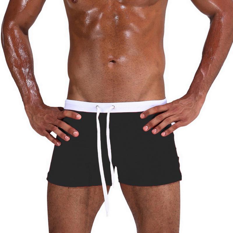 Buy Men Drawstring Swimwear Summer Swim Trunks Beach Shorts at ...