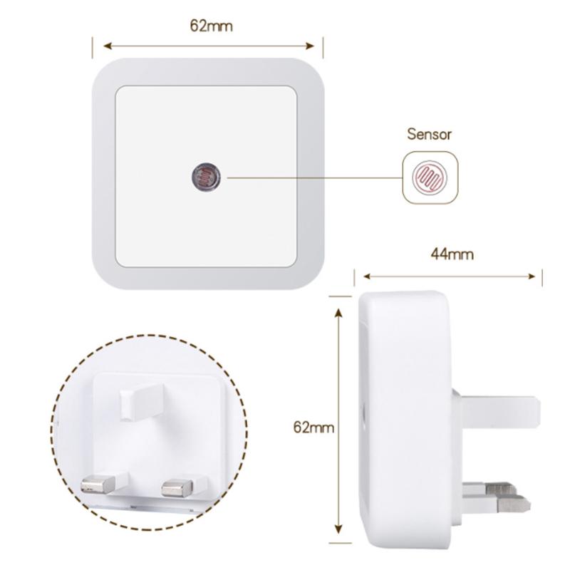 Buy Idl 2pcs Lamp Sensor Automatic Small LED Safety Night Light Wall ...