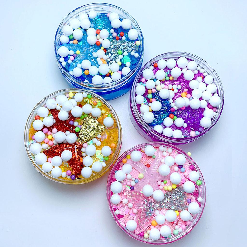 Buy Fluffy Mud Mermaid Tail Charms Fishbowl Mermaid Bubble Bath Slime ...