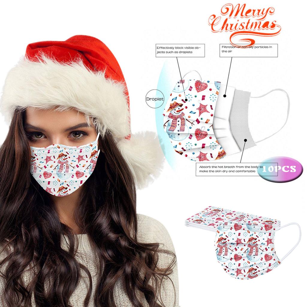Buy [FAY] Adult Universal Disposable High-quality Christmas Printed ...