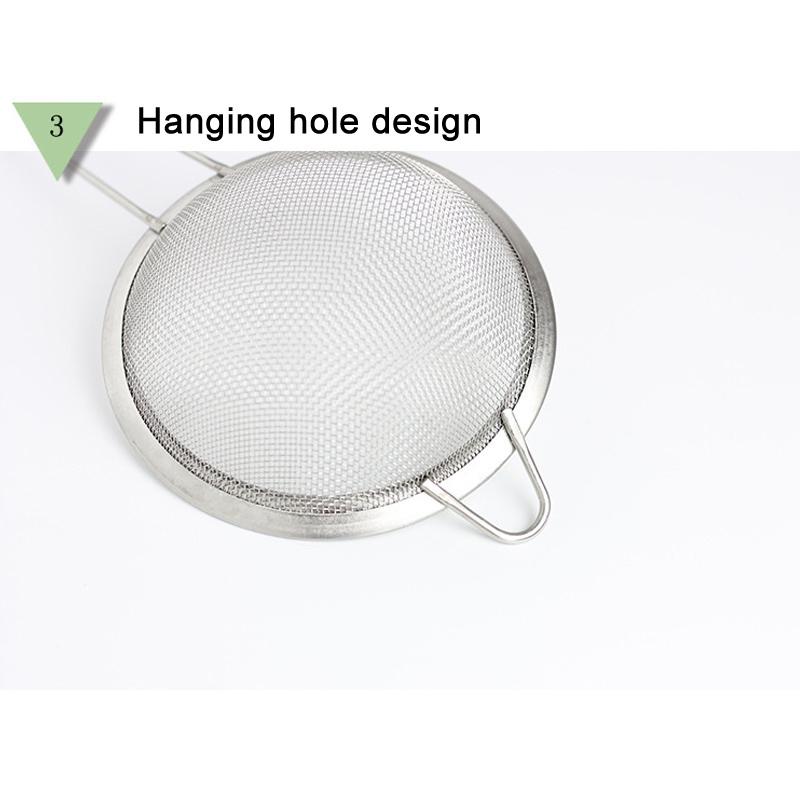 Fine Mesh Sieve Stainless Steel Dual Wire Handle Colander Strainer ...