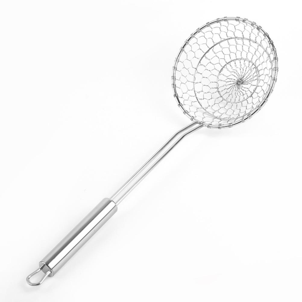 Buy 1 Pc Wire Mesh Colander Stainless Steel Kitchen Long Handle Food ...