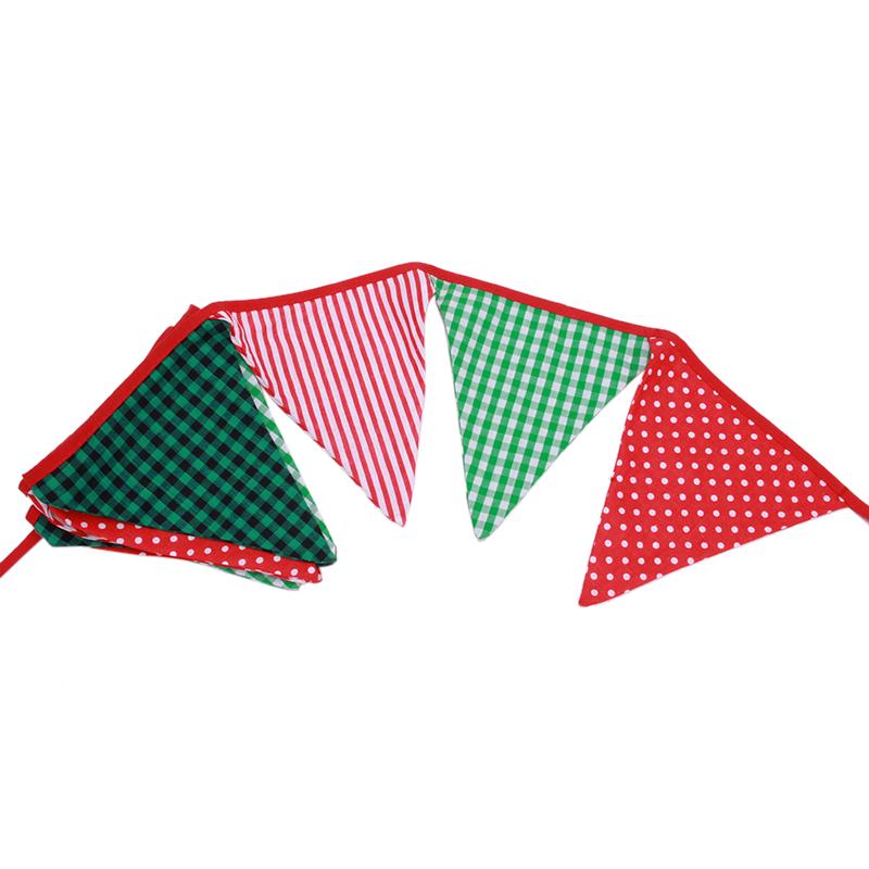 Buy 12 Flags Multi-Color Fabric Bunting Pennant Flags Birthday ...