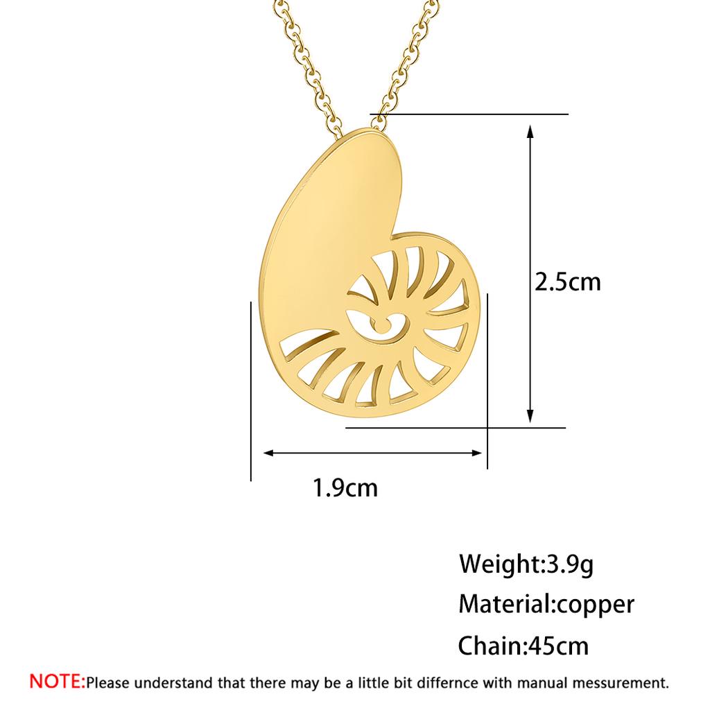 Buy Turbo Charm Necklace Women Gold Ariel Voice Shell Men Necklace at ...
