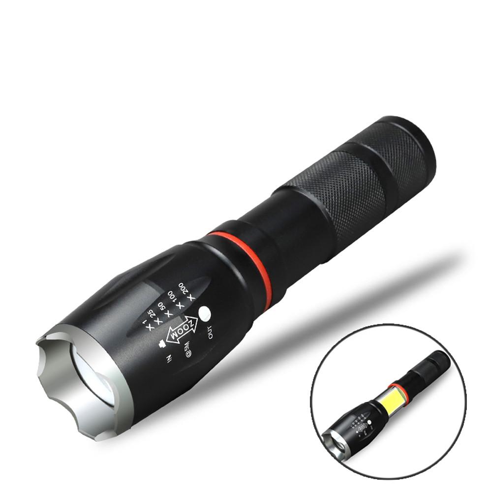 Buy T6+COB Tactical Military LED Flashlight Torch Zoomable 5-Mode For ...