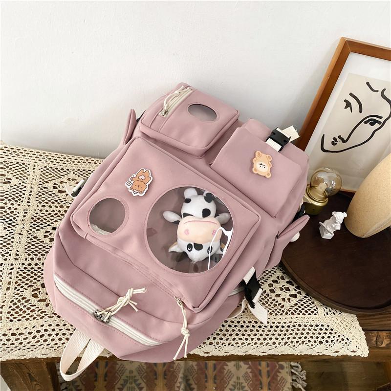Buy Fresh Color Matching Schoolbag High School Student Backpack Large ...
