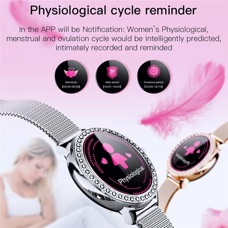 Buy Diamond Girl Smart Watch Women GPS Motion Trajectory Heart Rate ...