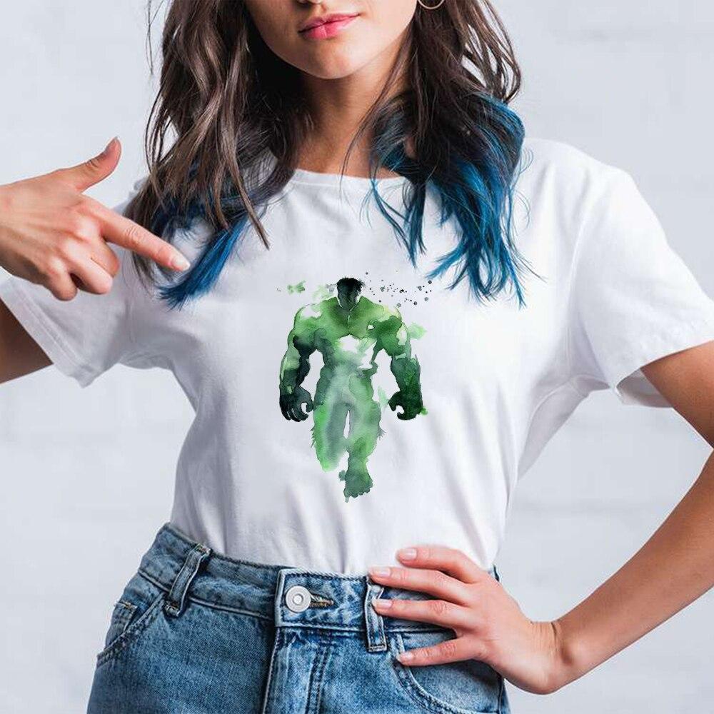 Buy The Hulk Print Women Tshirt Marvel Tee Shirt Fashion Graphic Short ...