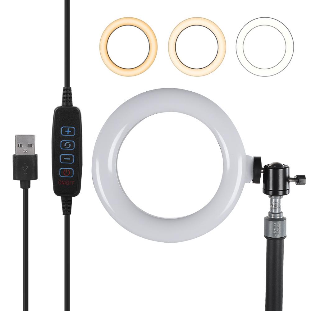 Buy 6'' Led Dimmable Light Adjustable Fill Light 1/4 Screw For Vlog ...