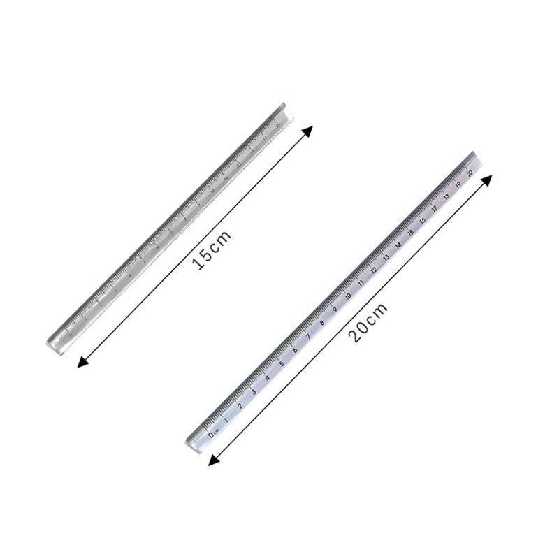 Buy 1Pcs Transparent Drawing Tool Student Stationery Ruler Triangular ...