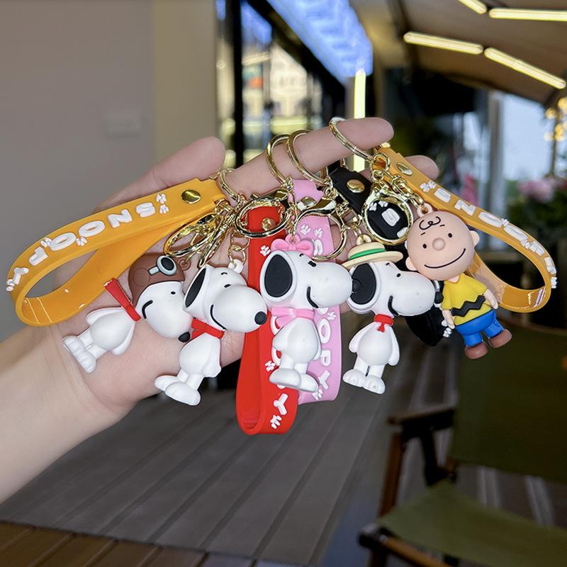 Cheap Snoopy Cute Charlie Keychain Doll Couple Key Pendant Backpack ...