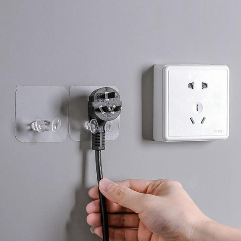 Cheap 5/10/20 Pcs Wall Storage Hook Punch-free Power Plug Socket Holder ...