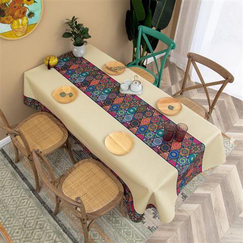 Cheap Bohemian Ethnic Print Desk Cloth Coffee Table Tablecloth ...