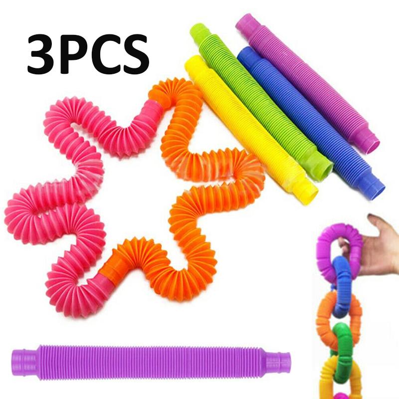 Buy Pdtoweb 3Pcs Fidget Tube Toys for Kids and Adults Pipe Sensory ...