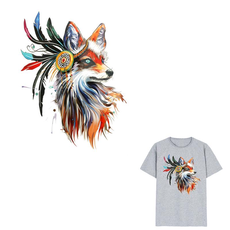 Buy 1pc Fox Iron On Stickers Washable Heat Transfer Patches for T-shirt ...