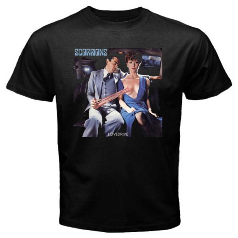 Buy Scorpions Lovedrive Logo Mens Black T Shirt S M Black Cool Men ...