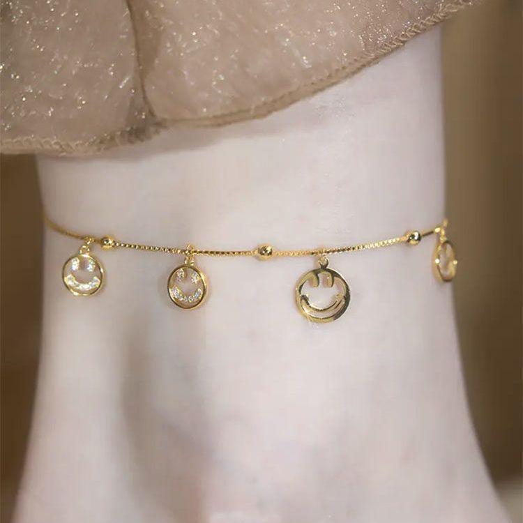 Cheap 2022New Trendy Niche Design Smiley Anklet Women's High-End ...