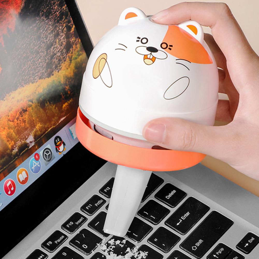 Buy Cute Animal Design Desktop Vacuum Cleaner USB Charging Mini Dust ...