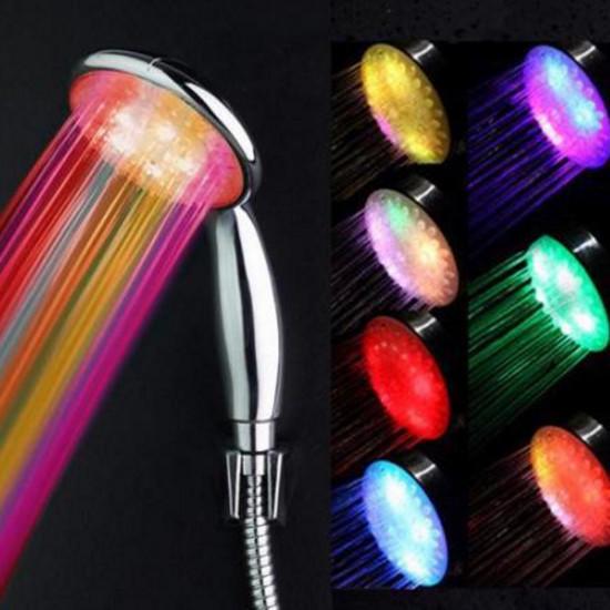 Buy Automatic Color Changing Lighted 7 Color LED Shower Head Waterfall ...