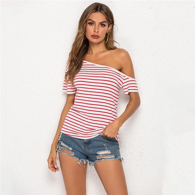Buy Ladies Summer Tops Slant Shoulder Front Short Long Strapless ...