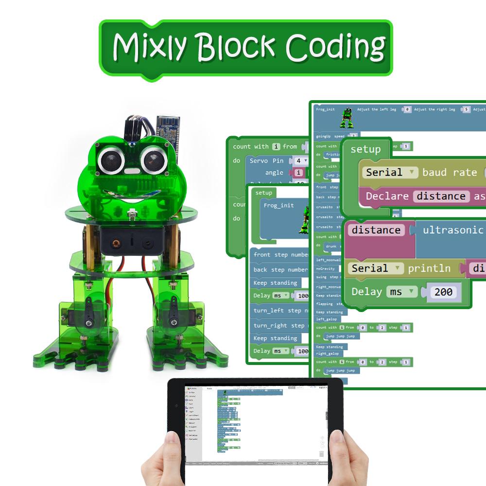 Buy NEW! Keyestudio DIY 4-DOF Robot Kit Frog Robot for Arduino Nano Graphical Programming ...