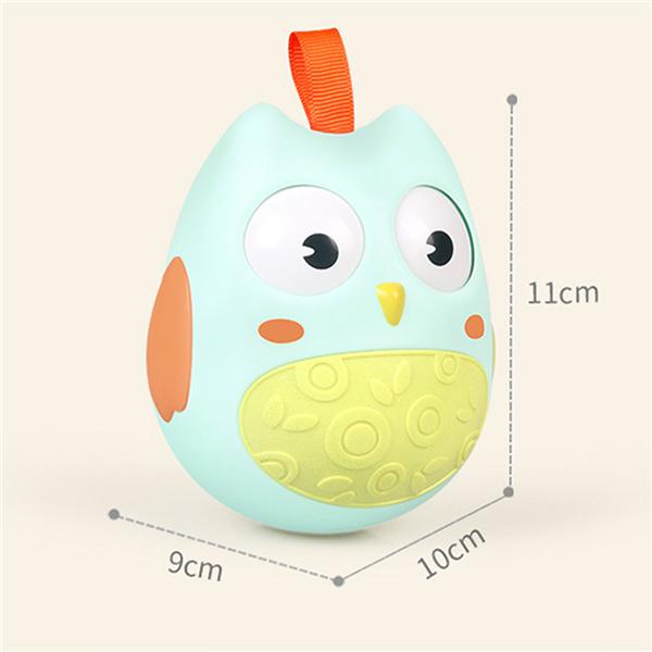 Buy 2pcs Owl Shape Roly-poly Tumbler Toys Children Baby Rattles ...