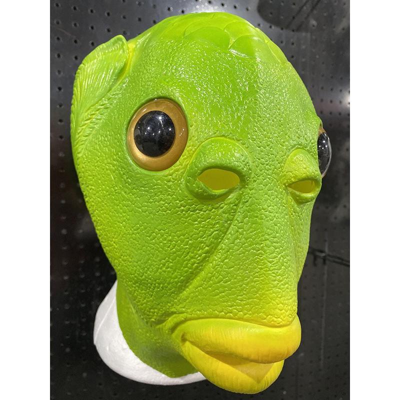 Косплей Зеленая рыба Русалка Монстр Маска животных Рыба Голова Маска ...