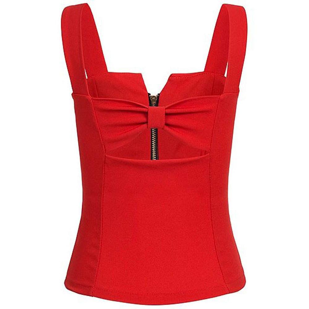Buy Women's Fashion Sleeveless Camisole Tank Zipper Top T-shirt at ...