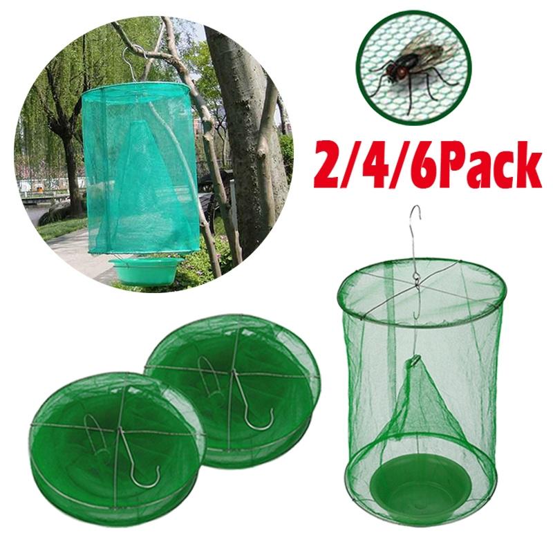 Buy 2/4/6Pcs Reusable Hanging Outdoor Green Fly Trap Garden Community ...
