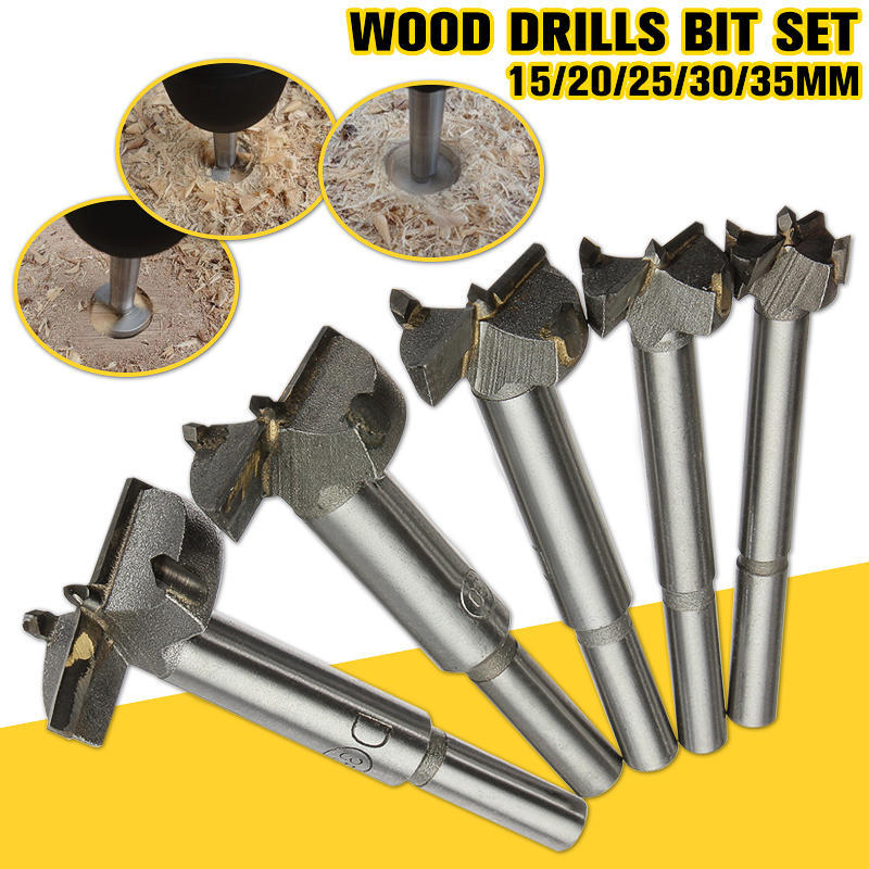 Drillpro 5pcs / Set Bohrer 15/20/25/30/35mm Holzbohrer Holz Bohrloch ...